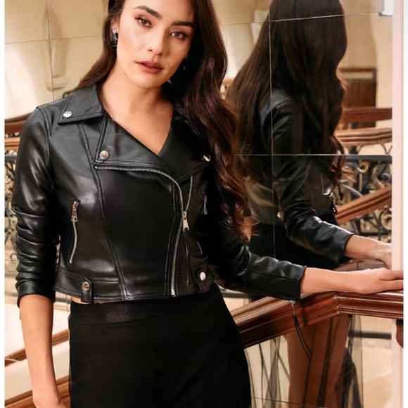bebe | Jackets & Coats | Bebe Vegan Leather Moto Jacket | Poshmark